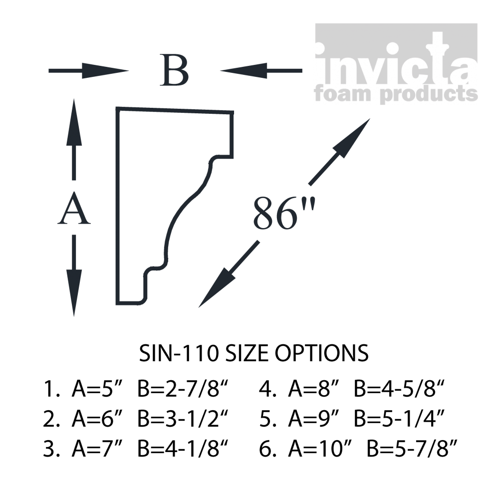 Decorative Stucco Foam Sill SIN-110
